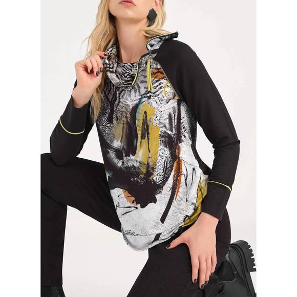 DOLCEZZA | Tops | New Dolcezza Roll Neck Top In Multi | Poshmark